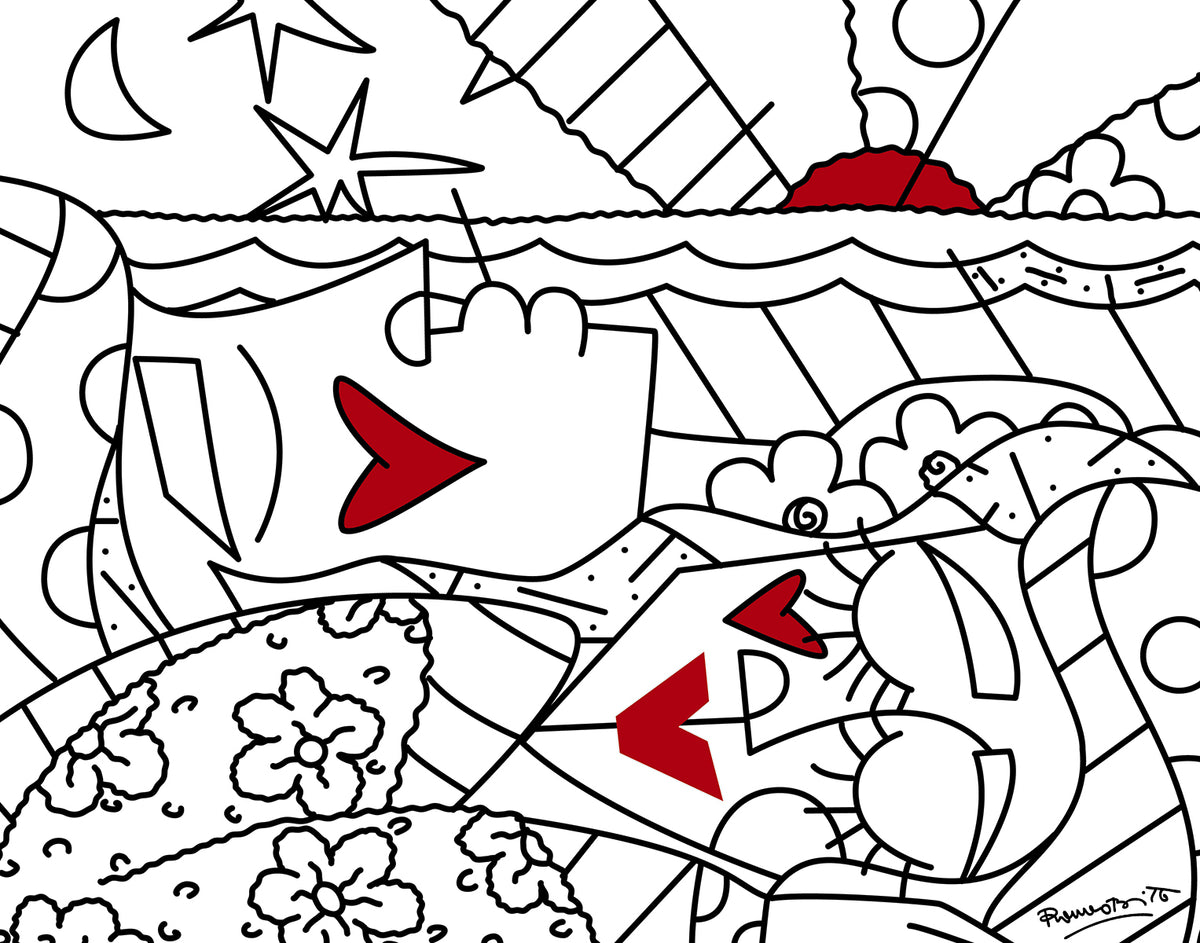 romero britto coloring pages