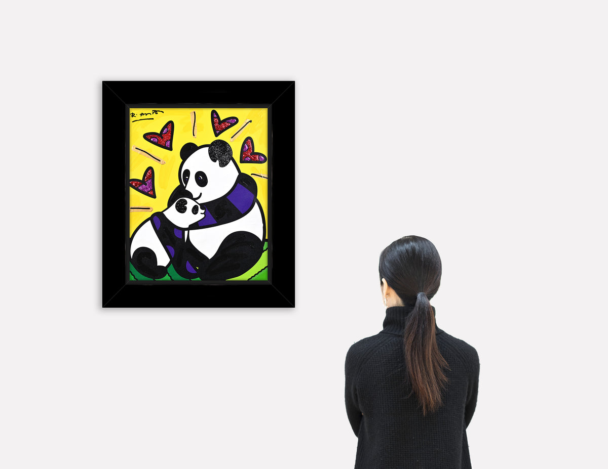 PANDA LOVE - Mixed Media Original – Shop Britto