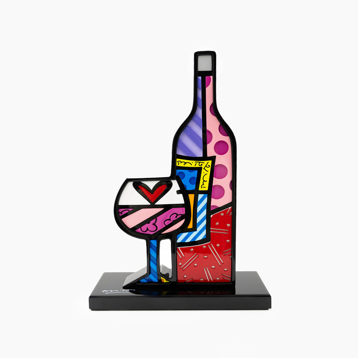 BRITTO® Limited Edition Sculpture - Wine & Glass – Shop Britto