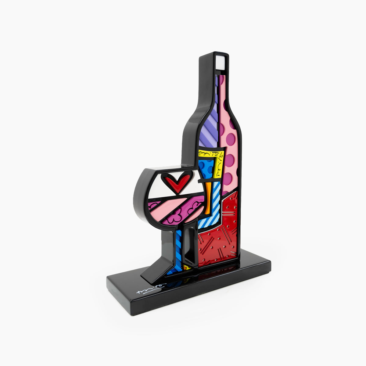 BRITTO® Limited Edition Sculpture - Wine & Glass – Shop Britto
