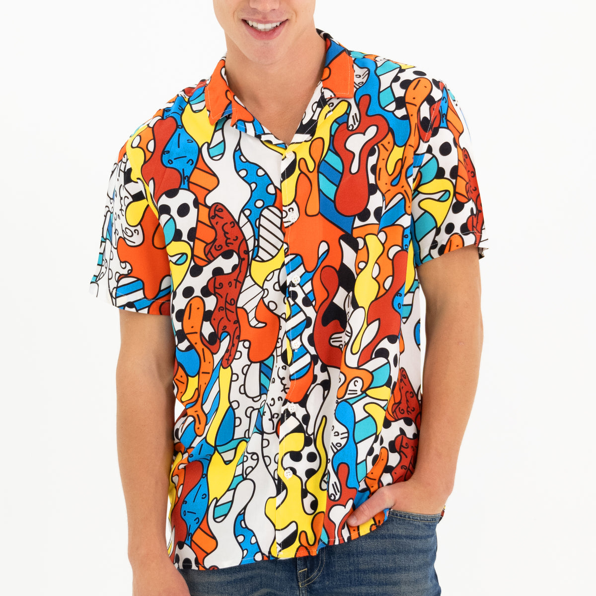 BRITTO® MEN'S SHORT SLEEVE BUTTON DOWN SHIRT - CAMO – Shop Britto