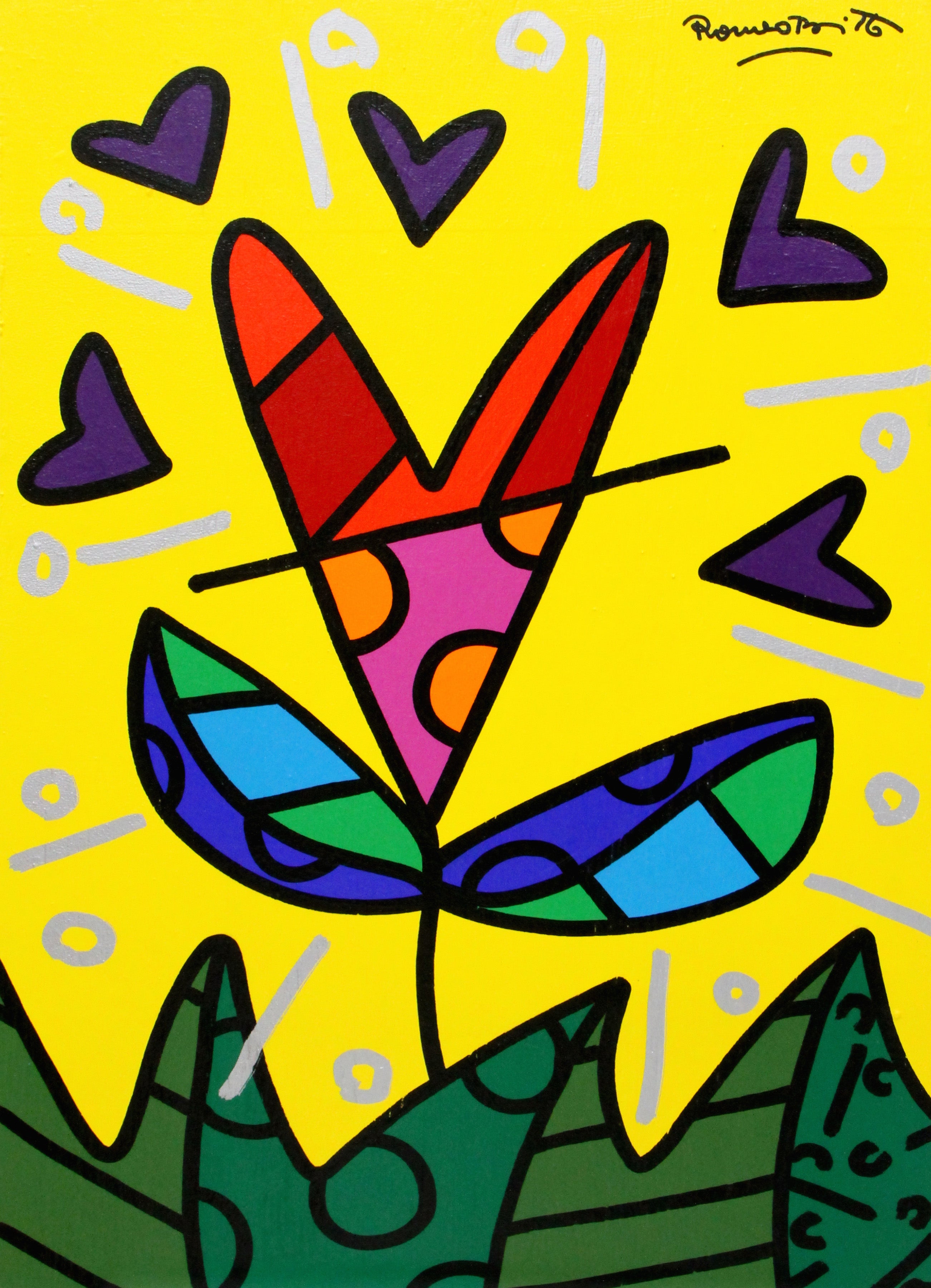 HEART FLOWER - Original Painting – Shop Britto