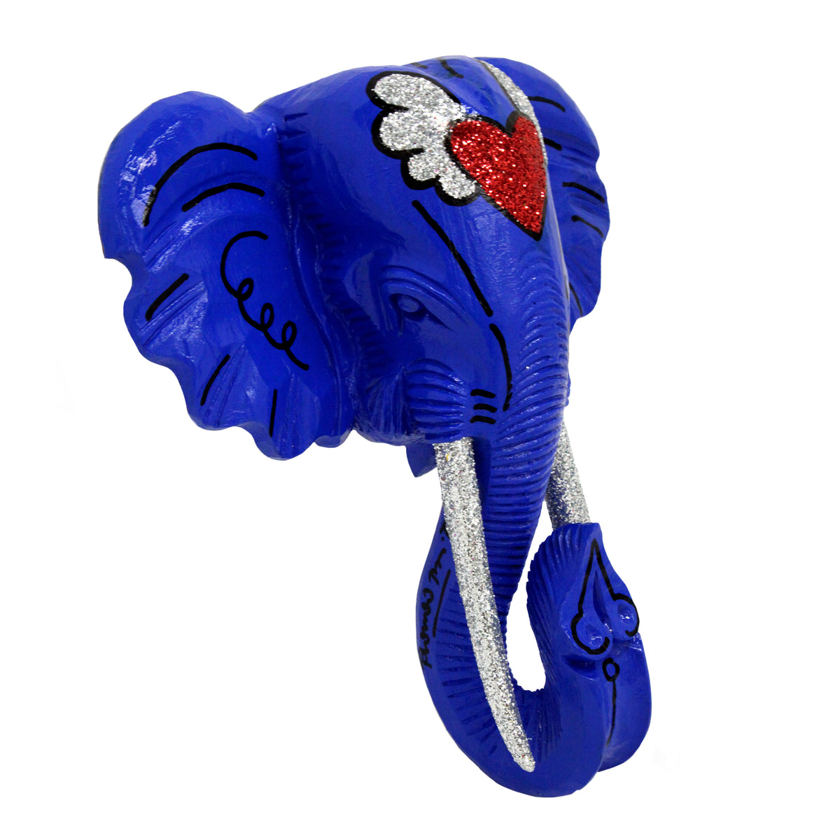 BLUE ELEPHANT - Hand Painted Original Sculpture – Shop Britto